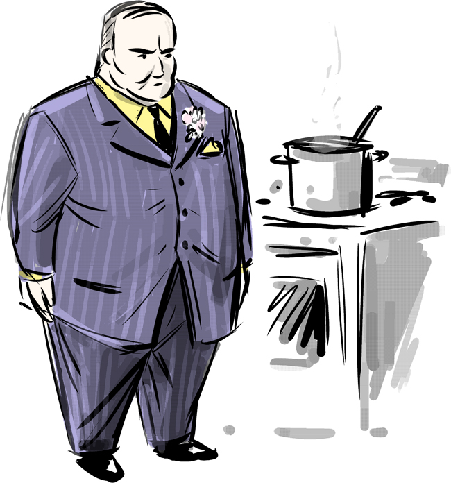 Monday Sketch: Nero Wolfe | Colleen Coover